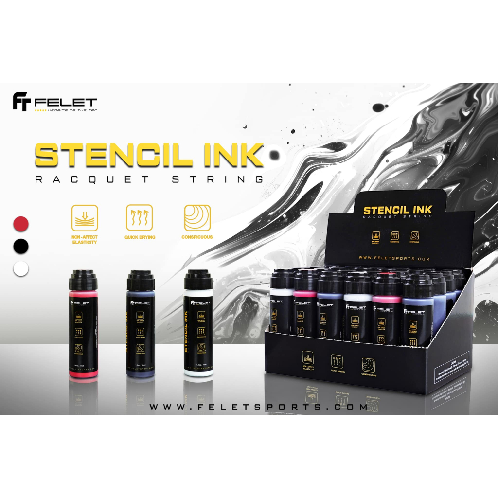 Felet Stencil Ink for Badminton Tennis Squash Racket String Logo ...