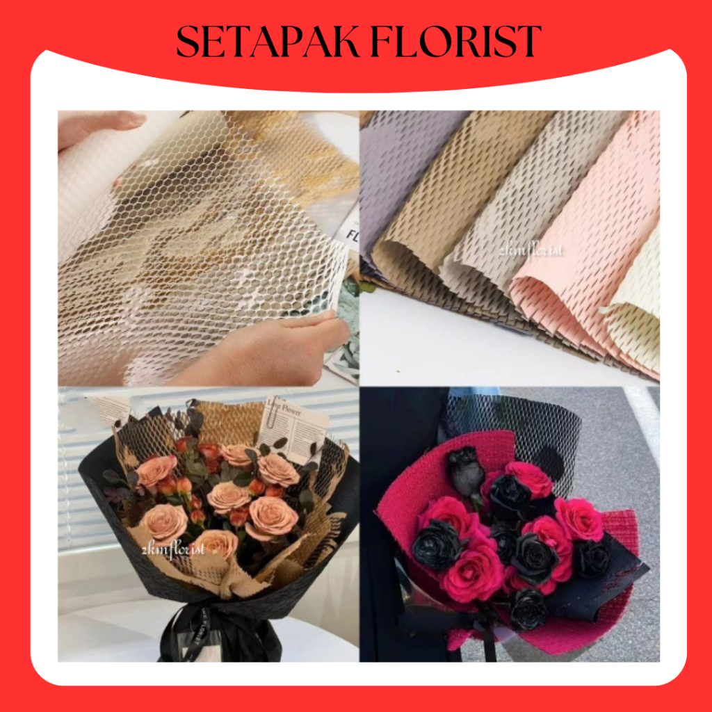 HONEYCOMB Kraft Paper Flower Wrapping Paper Bouquet Gift Florist ...