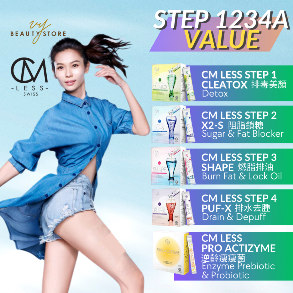 CM LESS STEP 1234A Value // Detox DePuff BurnFat Lock Oil Sugar & Fat ...