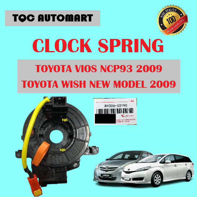 ORIGINAL Toyota Vios NCP93 2009 / Wish New Model 2009 Airbag Spring ...