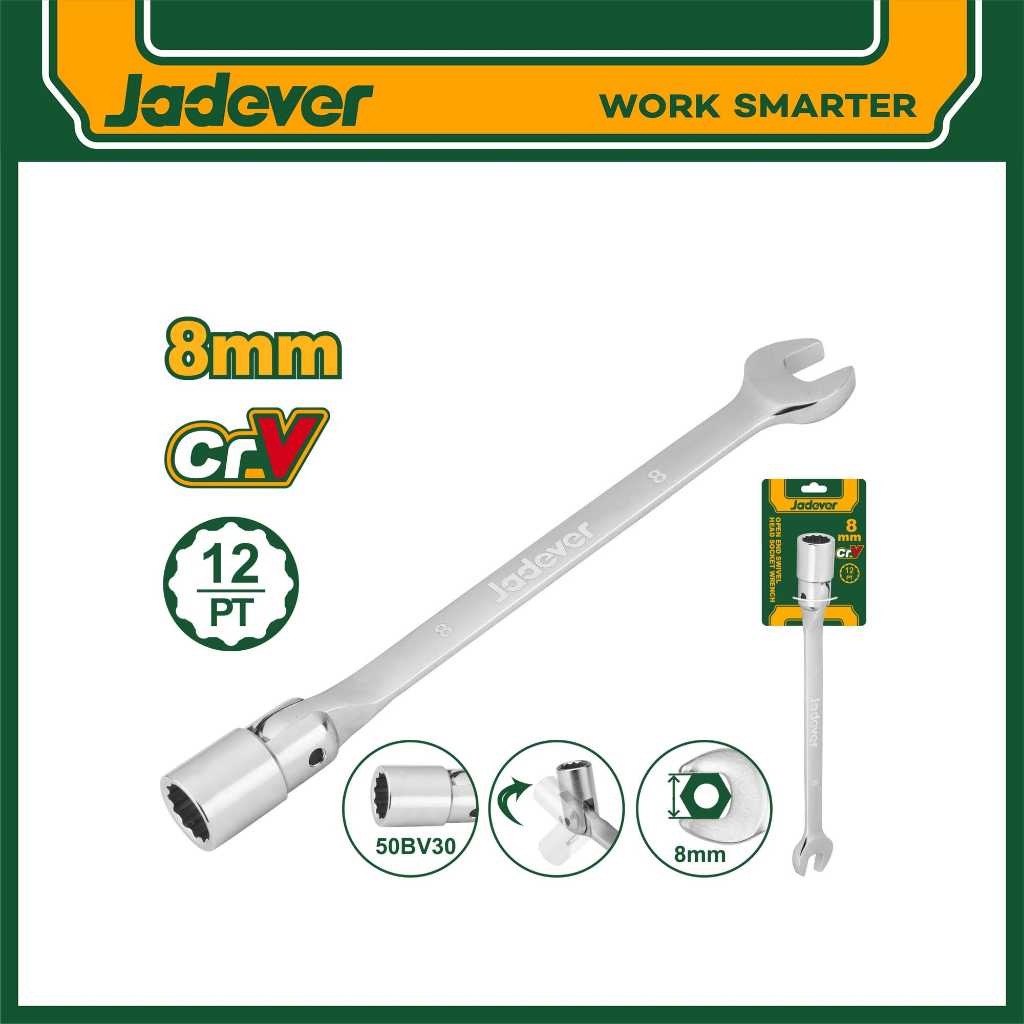 JADEVER Open end swivel head socket spanner wrench | Shopee Malaysia