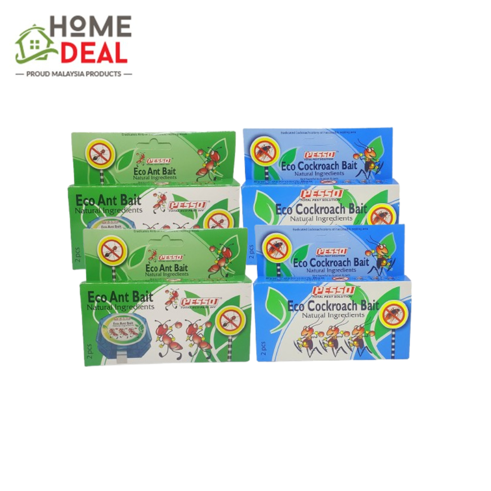 (Bundle of 4) Pesso Eco Ant Bait (2 Pcs) Twin Pack + Pesso Eco ...