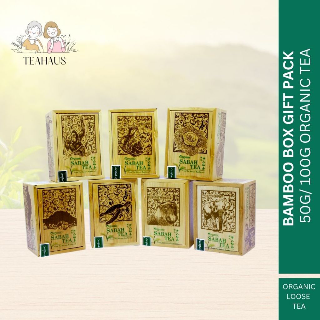 Sabah Tea Organic Loose Tea Bamboo Box 50g/100g | Shopee Malaysia