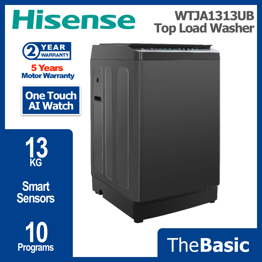 HISENSE 13kg Top Load Washing Machine Washer ( WTJA1313UB ) | Shopee ...