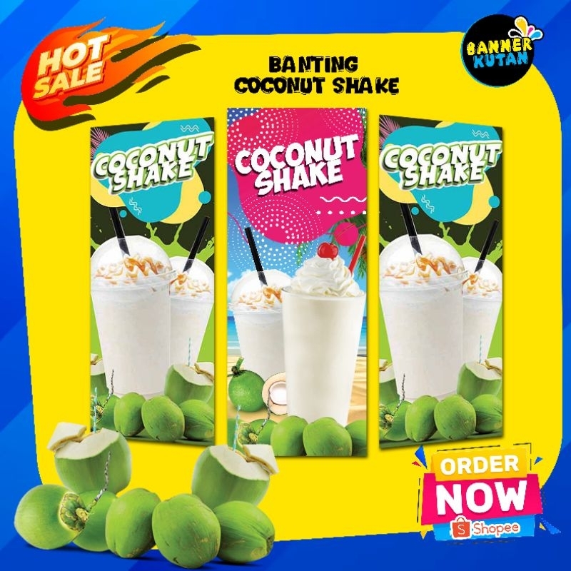 banting coconut shake/banner coconut shake/air kelapa/banting air kelapa muda/banting pasar ...