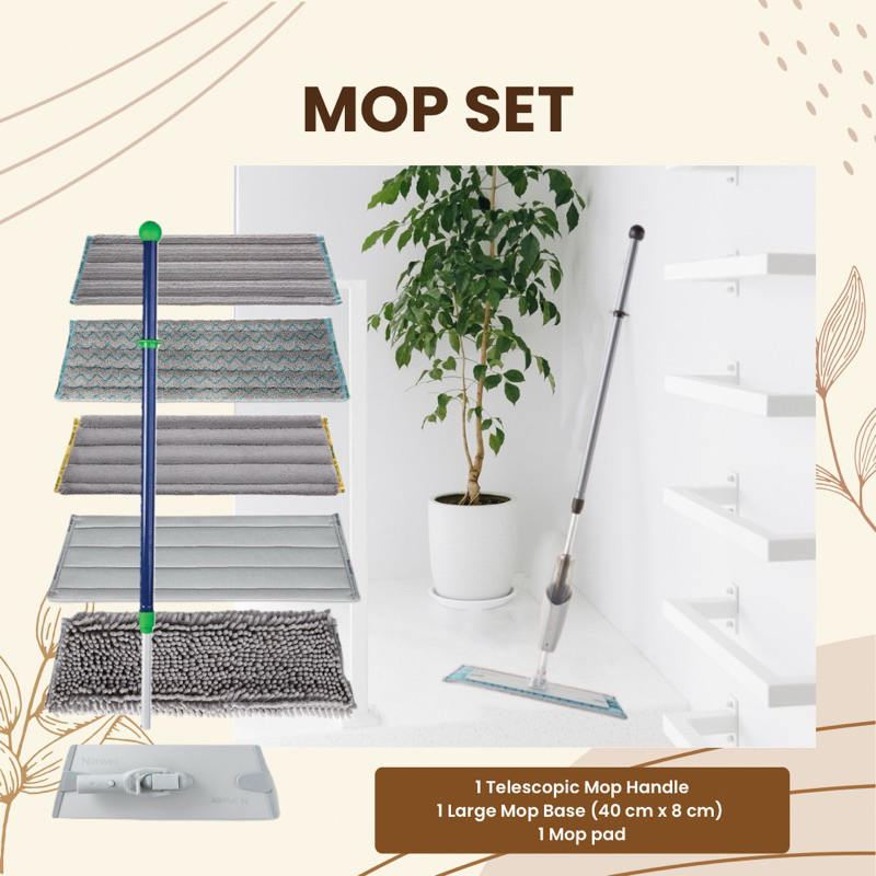 Norwex Mop System Wet Tile Chenille Spray Mop Attachment | Shopee Malaysia