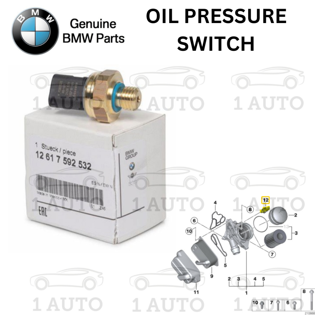 GENUINE BMW PARTS OIL PRESSURE SWITCH BMW N52N N53 N55 S55 ENGINE F10 ...