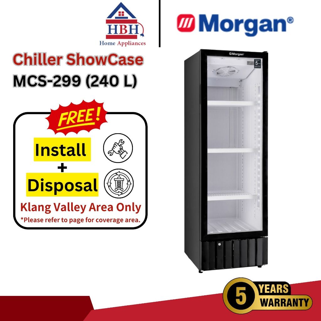 (Free Install)Morgan MCS-299 (240L) Frost Free Key Lock Showcase ...