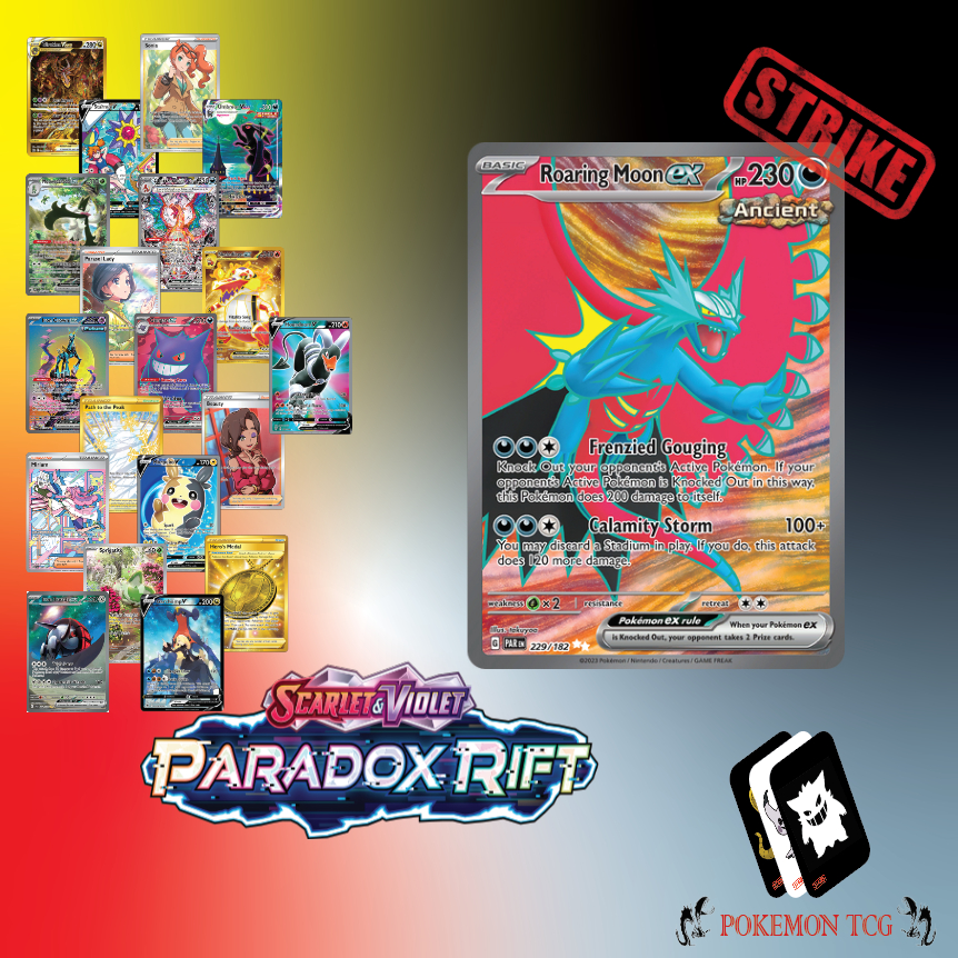 Roaring Moon EX 229/182 Full Art Paradox Rift SV04 PTCG | Shopee Malaysia