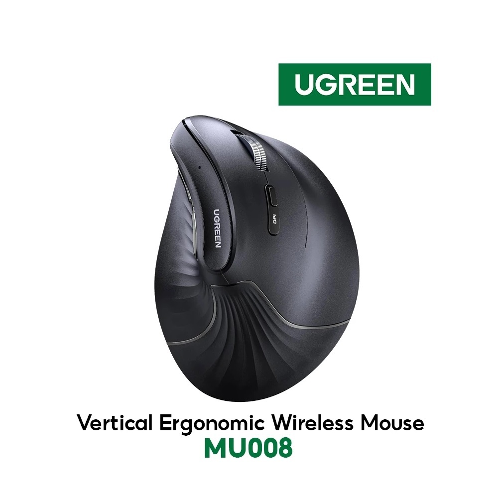 UGREEN MU008 VERTICAL ERGONOMIC MULTI-MODE 2.4GHZ BLUETOOTH WIRELESS ...