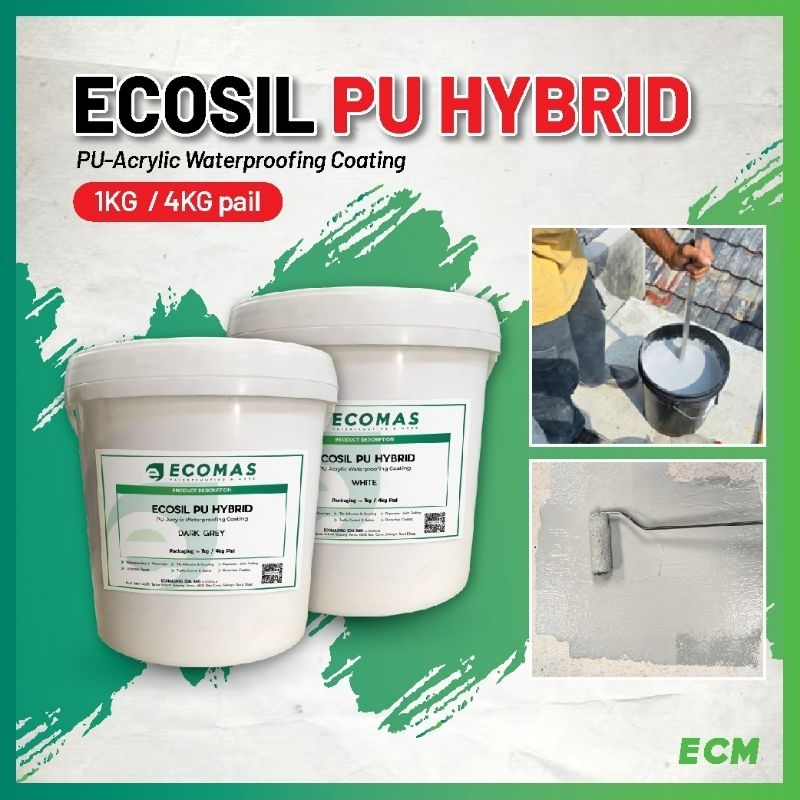 ECOSIL PU HYBRID (4KG PACK) High Performance PU-Acrylic Waterproofing ...