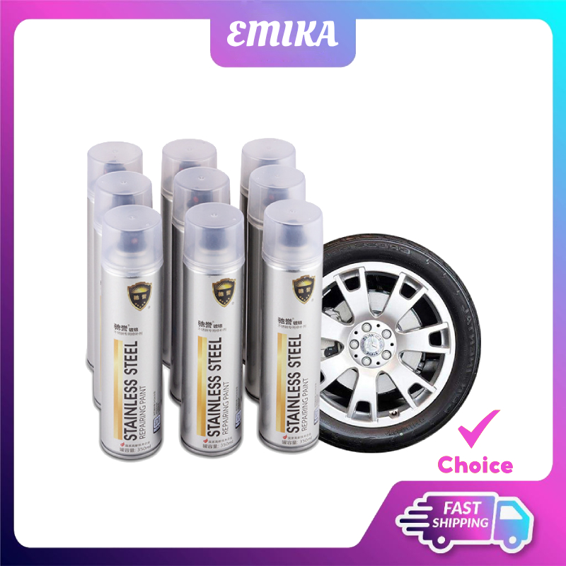Emika Choice No Rust Chrome Paint Spray Plated Steel Wheel Spray Color ...