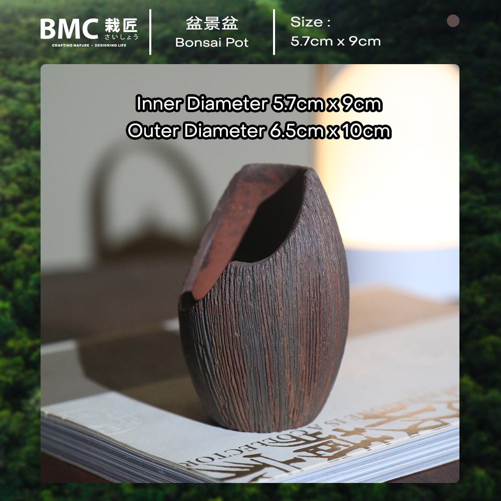 227. Pasu Bonsai BMC Gaya Vintage Cina, Pasu Bunga Seramik Berbentuk ...