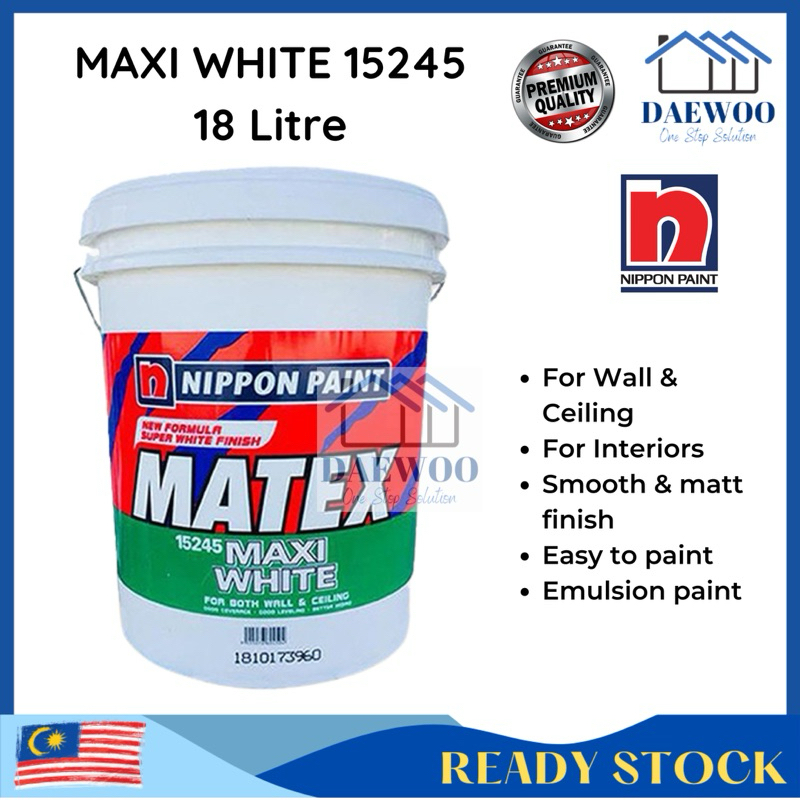 NIPPON 18L SUPER MATEX 15245 MAXIWHITE | Shopee Malaysia