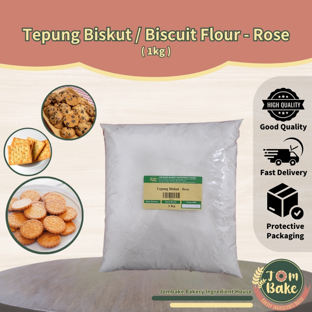 Tepung Biskut / Biscuit Flour - Rose [ 1kg ] | Shopee Malaysia