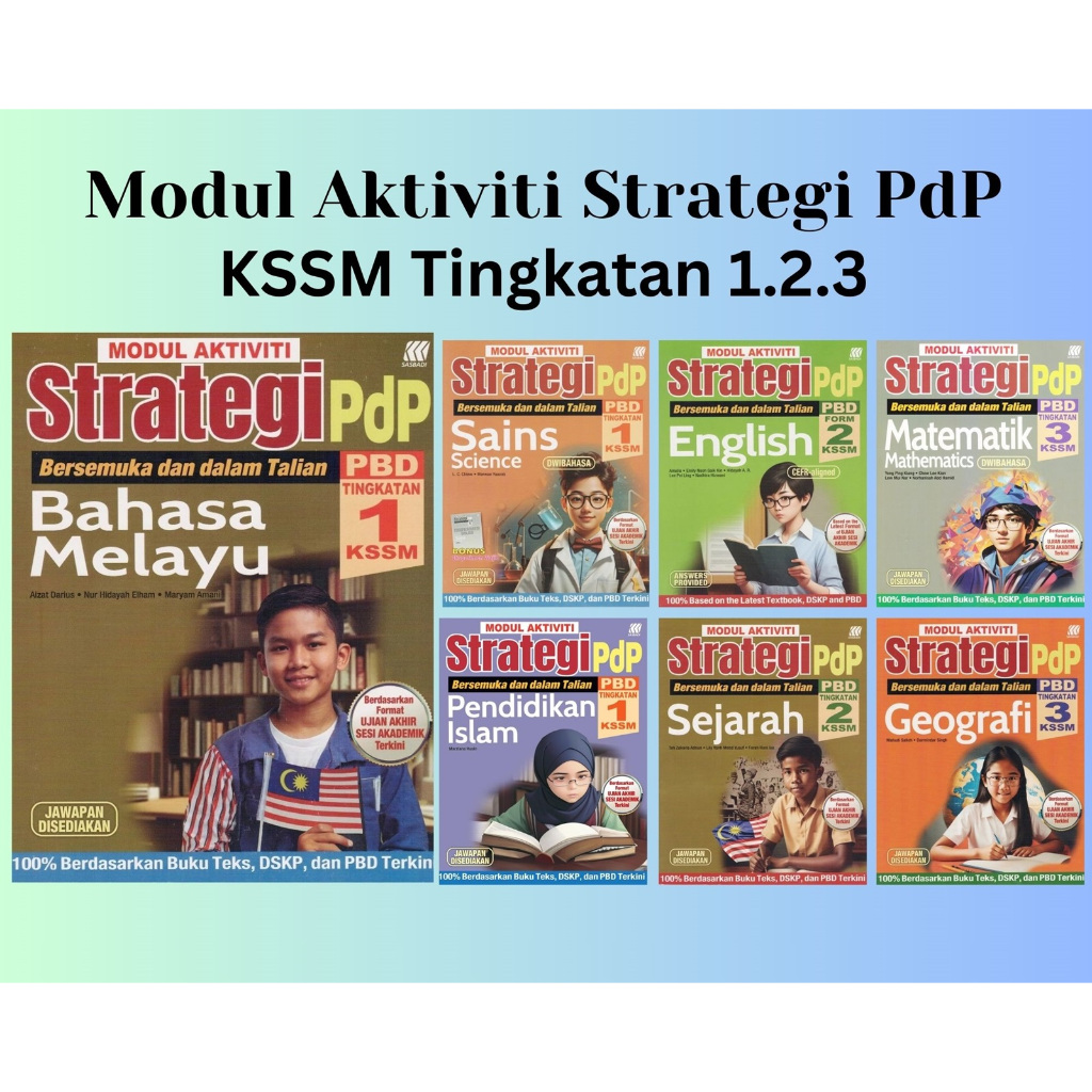Sasbadi - Modul Aktiviti Strategi PdP KSSM Tingkatan 1.2.3 (Edisi 2024) | Shopee Malaysia