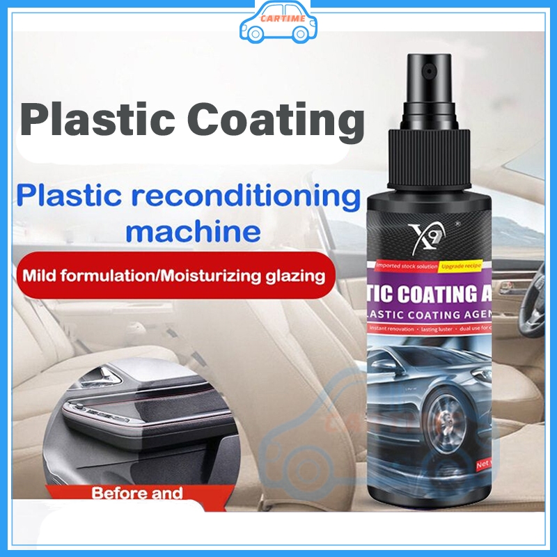 CARTIME Car Plastic Coating Black 100ML Dashboard Coating Spray Car ...