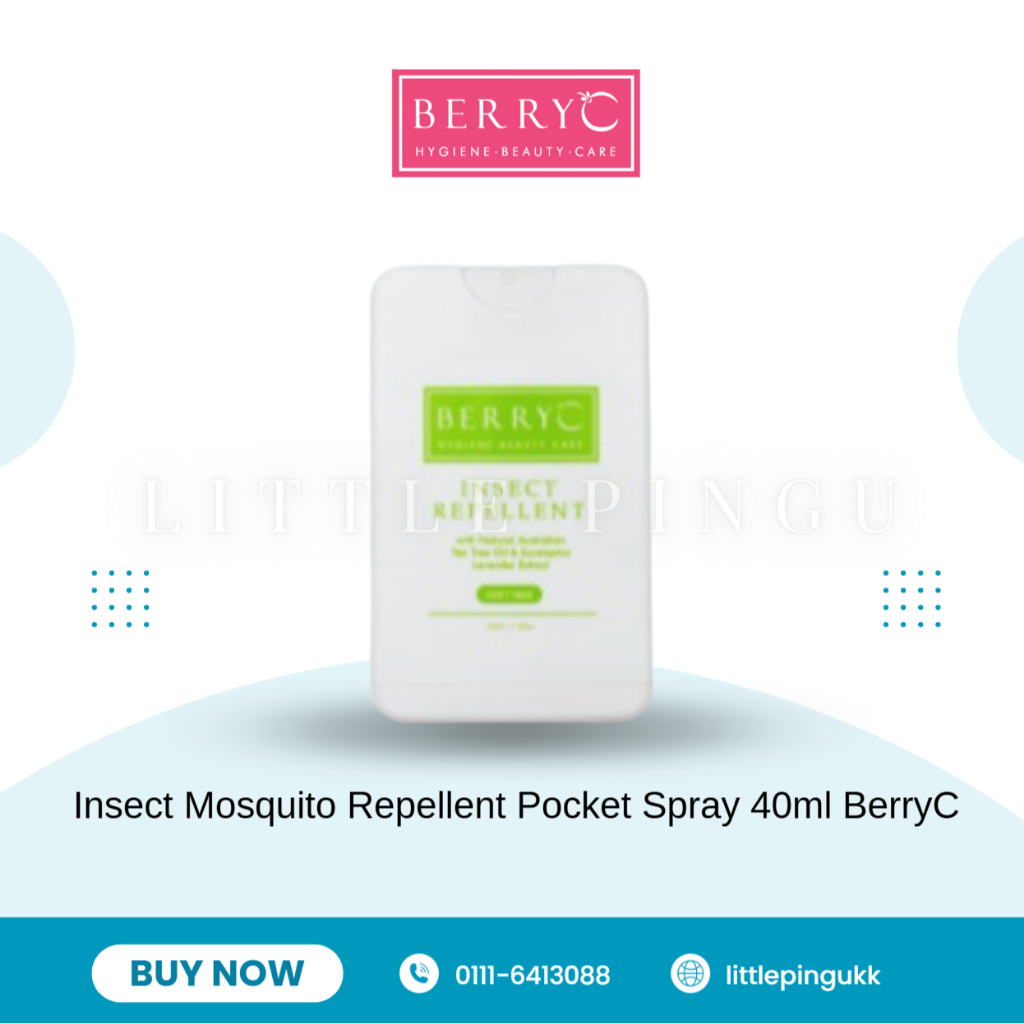 Berry C Insect Mosquito Repellent Pocket Spray 40ml BerryC | Shopee ...