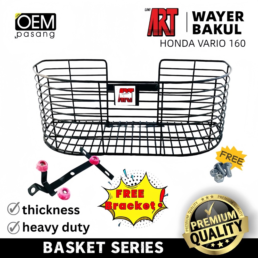 Uni Art Honda Vario 160 Bakul Besi Basket Besi Vario Raga Heavy Duty ...