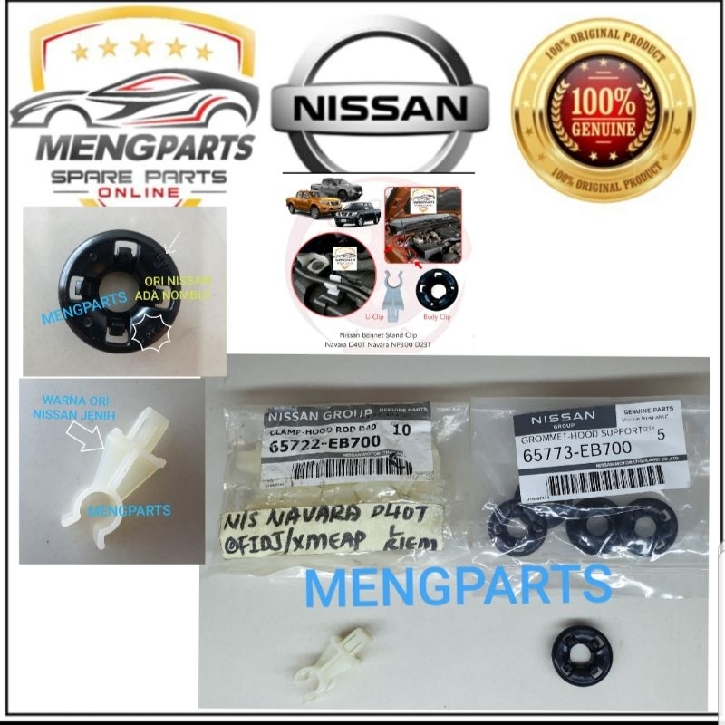 ORIGINAL NISSAN NAVARA D40 & D23 NP300 FRONT BONNET STAND CLIP 65722 ...