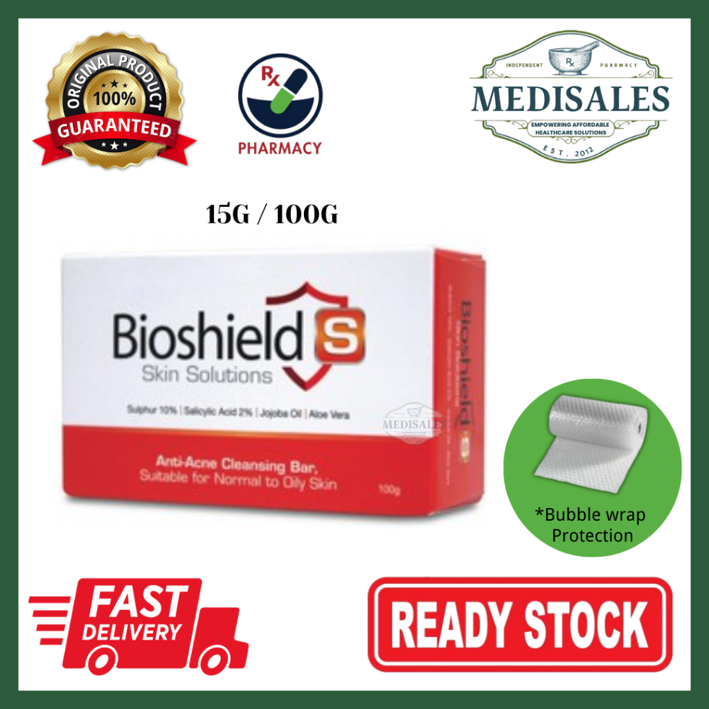 BIOSHIELD S SKIN SOLUTIONS ANTI-ACNE CLEANSING BAR 100G | 15G (TRIAL ...
