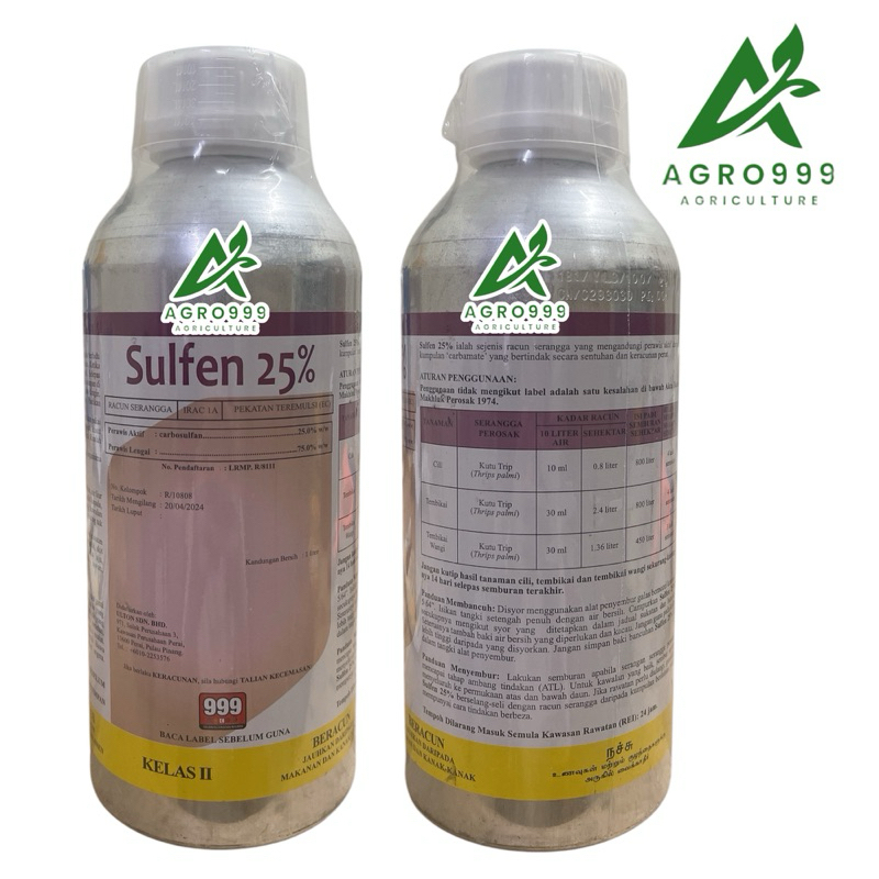 SULFEN 25% 1Liter/Racun Serangga Thrips/Furadan air/Carbosulfan 25% ...