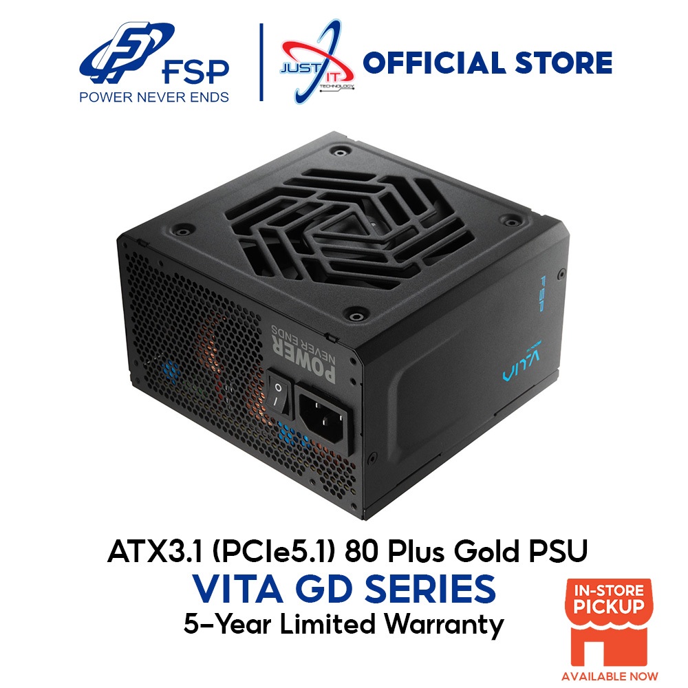 FSP VITA GD 750W / 850W 80 PLUS GOLD ATX3.1 PCIE5.1 POWER SUPPLY PSU ...