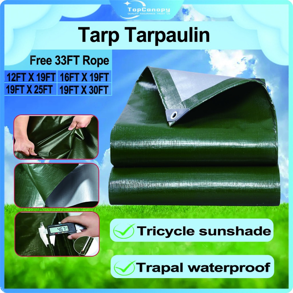 Sun Protection Canvas Tarp for Outdoor Events Tarpaulin Canopy Khemah ...
