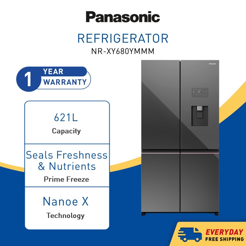 Panasonic Fridge NR-XX680YMM (621L) Premium 4-Door Refrigerator Prime+ ...