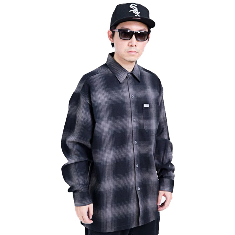 American Caltop West Coast Flannel Long Sleeve Plaid Shirt Loose Male ...
