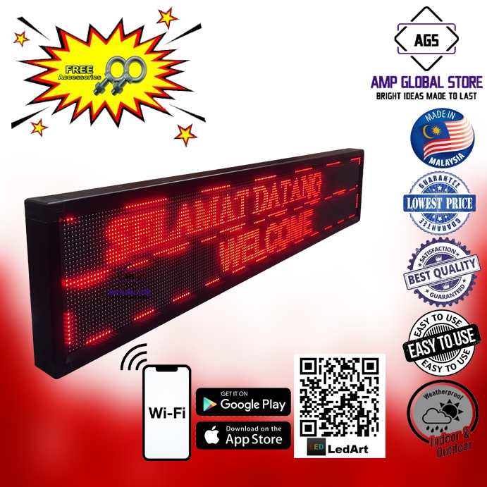 LED DISPLAY SIGNBOARD P10 (RED LED) SINGLE COLOUR ,DOUBLE LAYER ...