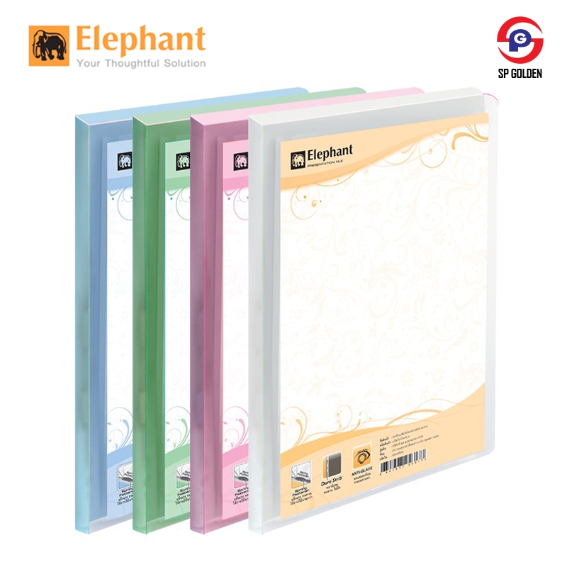 Elephant A4 Size Clear Holder Presentation File Display Book Document ...