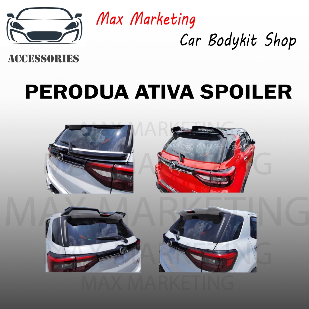 PERODUA ATIVA /TOYOTA RAIZE /DAIHATSU ROCK REAR TRUNK SPOILER MID WING ...