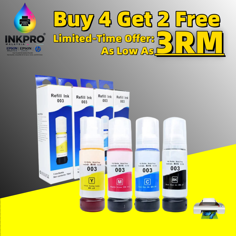 Epson 003 Refill Ink - Dye Ink for L3110, L3120, L1110, L3116, L315 ...