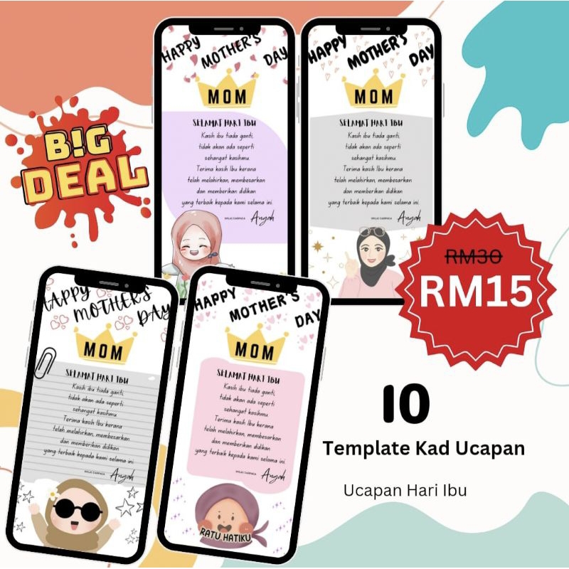Template Kad Ucapan Hari Ibu | Shopee Malaysia
