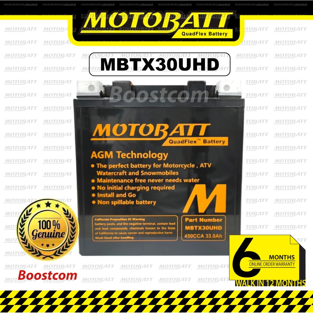 Motobatt MBTX30UHD Quadflex Motorcycle Battery HARLEY DAVIDSON, BMW ...