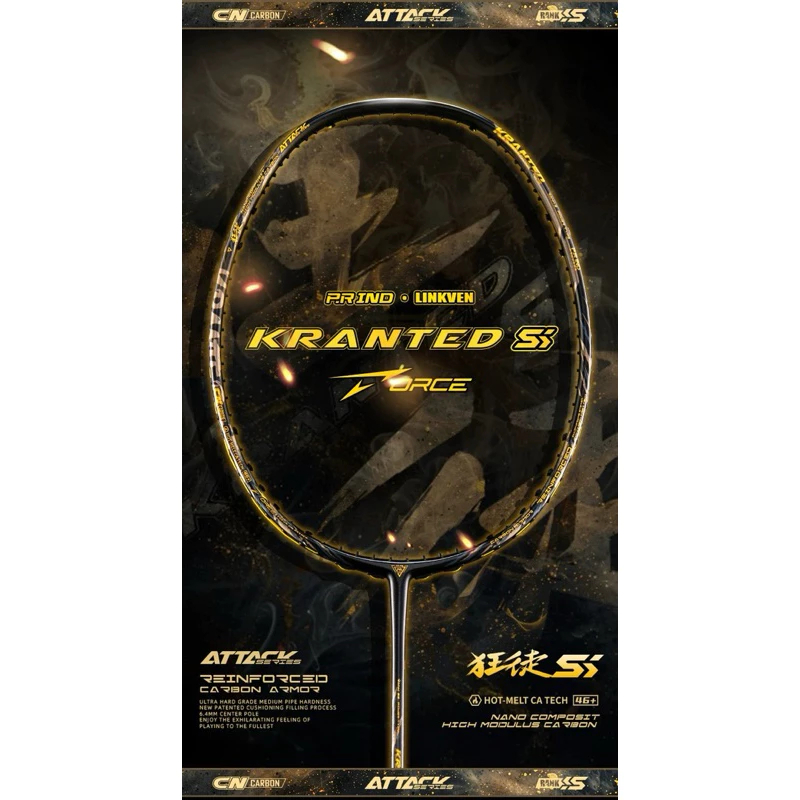 P.R IND KRANTED-SS Badminton Racquet (Purui/PR) - FREE STRING + GRIP ...