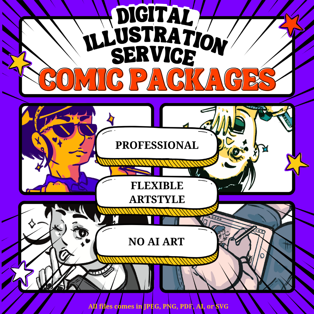 Comic Webtoon Digital Illustration Drawing Service Manga