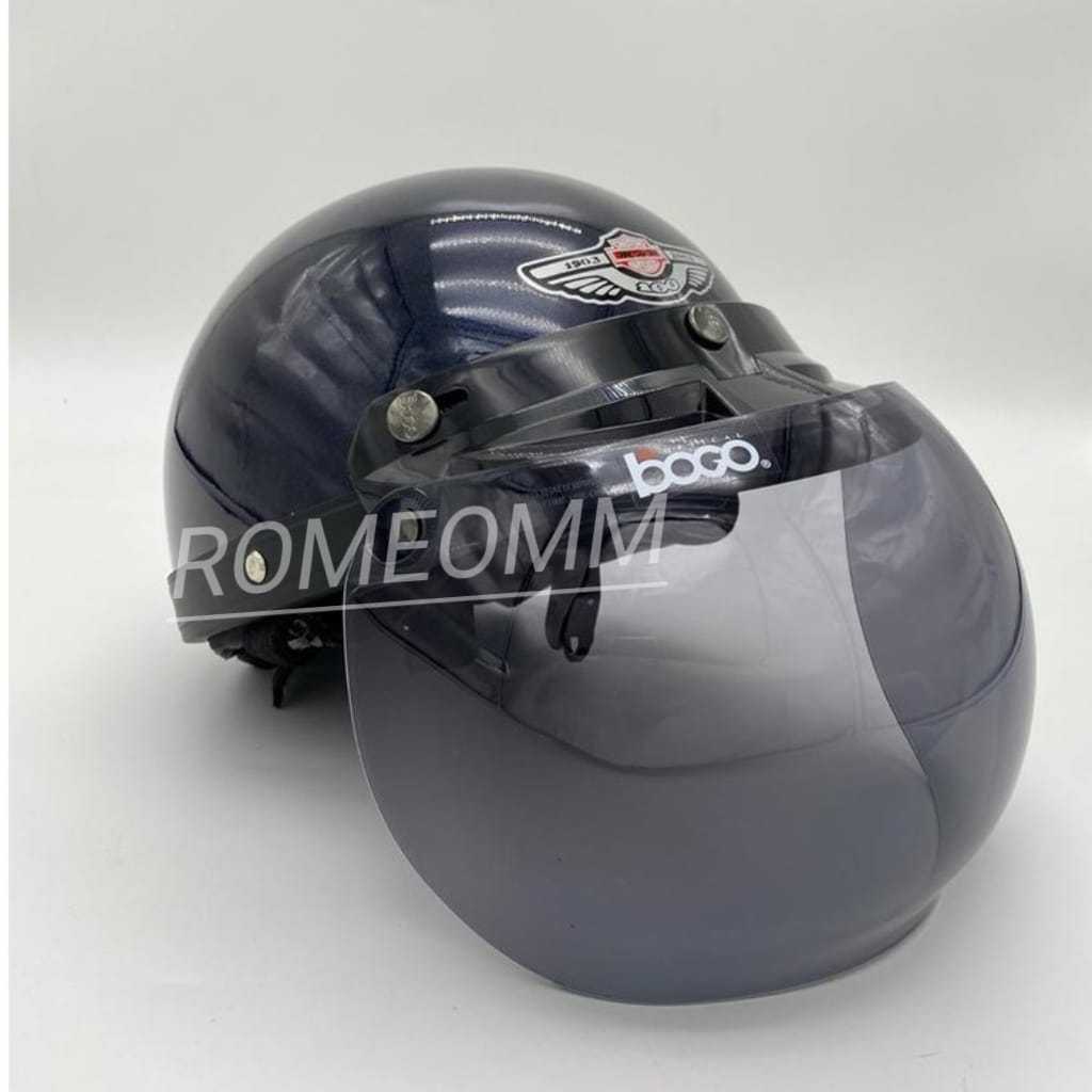 BOGO Visor Helmet 3 Button MHR,MS88,SGV,MAGNUM/Topi Motor Cermin ...