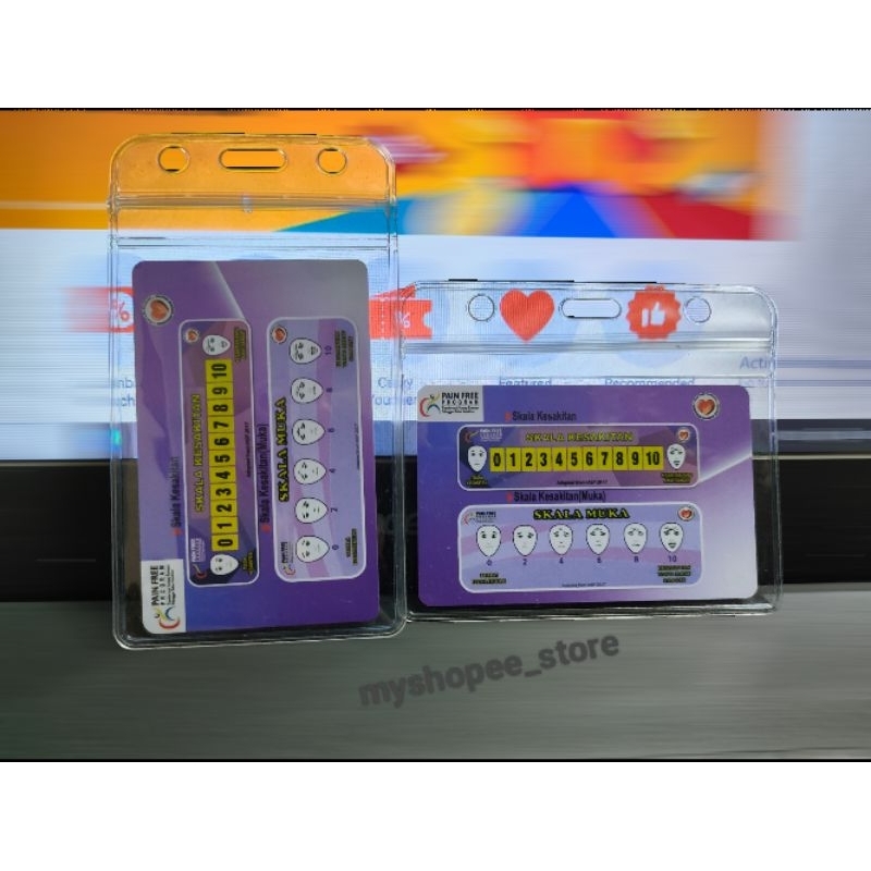 Pain score card Flacc Scale + Pvc Transparent Card Holder | Shopee Malaysia