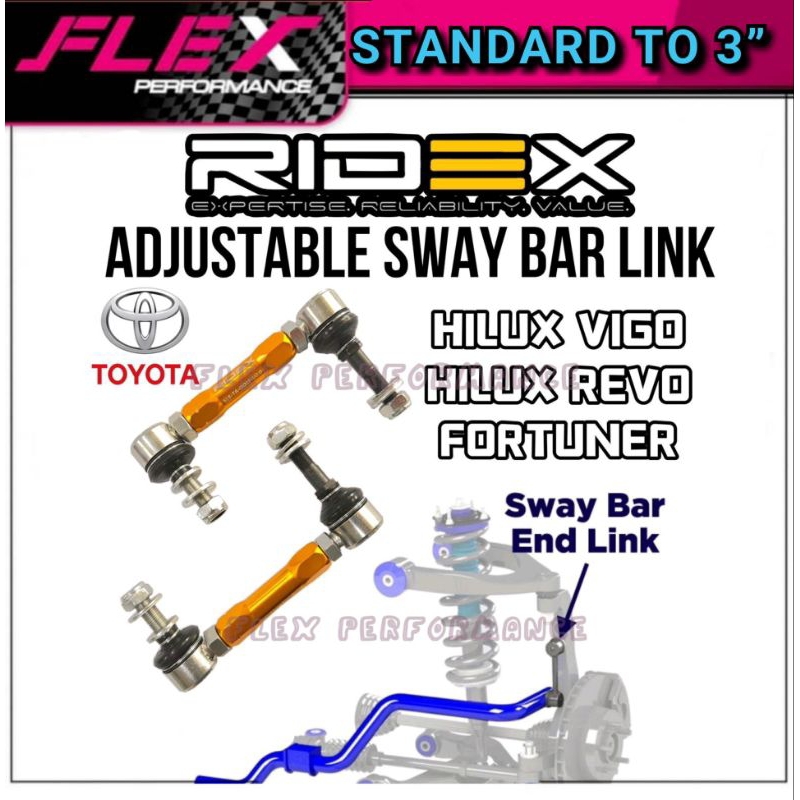 RIDEX HILUX VIGO REVO ROGUE DMAX RANGER T6 T7 T8 T9 FRONT SWAY BAR LINK ...
