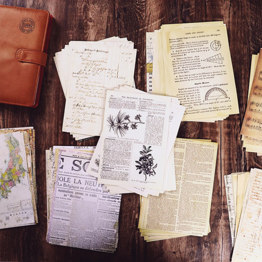 Rustic Book Pages Series (30 Sheets) - Journaling Papers | Shopee Malaysia