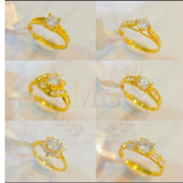 💋 COP 916 / 999 PERSIS ORI 💋 EMAS BANGKOK CINCIN PERMATA SATU ( RING ...