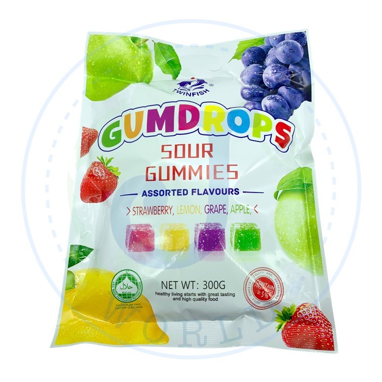 [300G] TWINFISH GUMDROPS SOUR GUMMIES HALAL | Shopee Malaysia