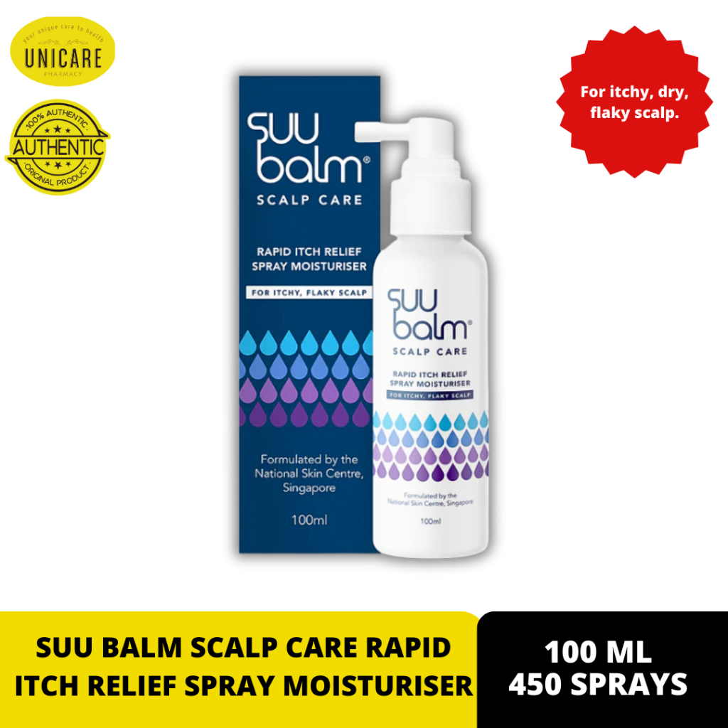 SUU BALM SCALP CARE RAPID ITCH RELIEF SPRAY MOISTURISER 100 ML 450 ...