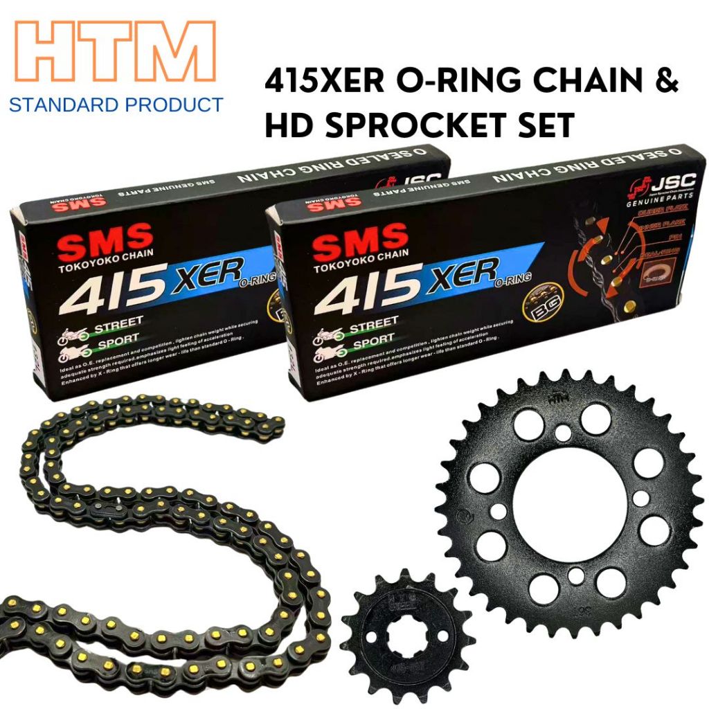 100% ORI HTM SMASH REVO SMASH110 415 SUZUKI ( 1SET ) SPROCKET 132L XER ...