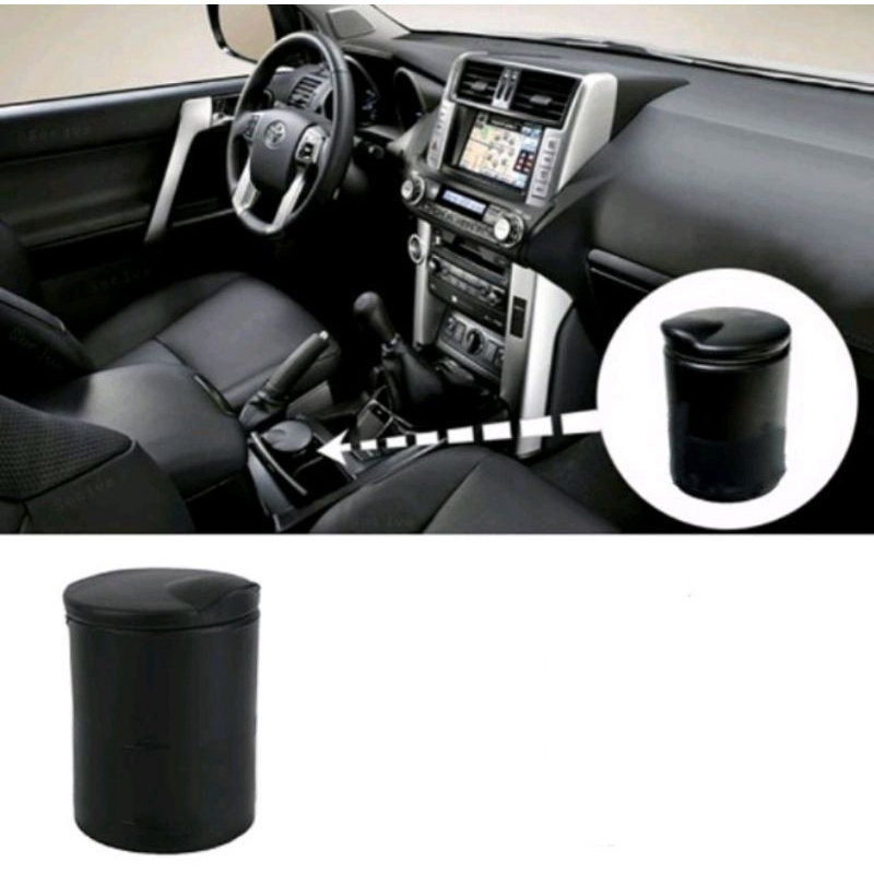 Car Ashtray Box With Cover Mini Trash Bin Garbage Can Storage Organizer ...