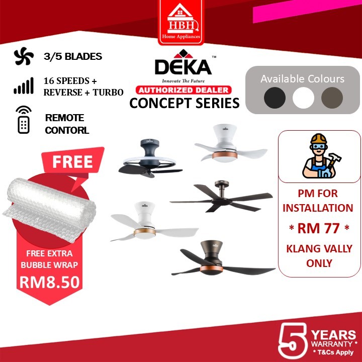 (FREE Shipping) Deka Concept 20" ~ 56" DC Motor LED Non LED Remote ...
