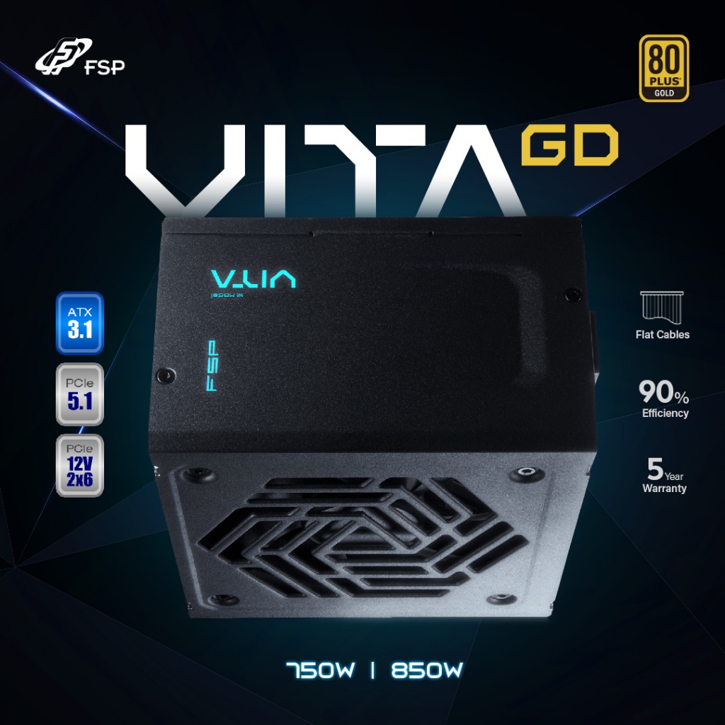 # FSP VITA GD [ 750W / 850W ] ATX3.1 (PCIe5.1) 80+ Gold Non Modular PSU # | Shopee Malaysia