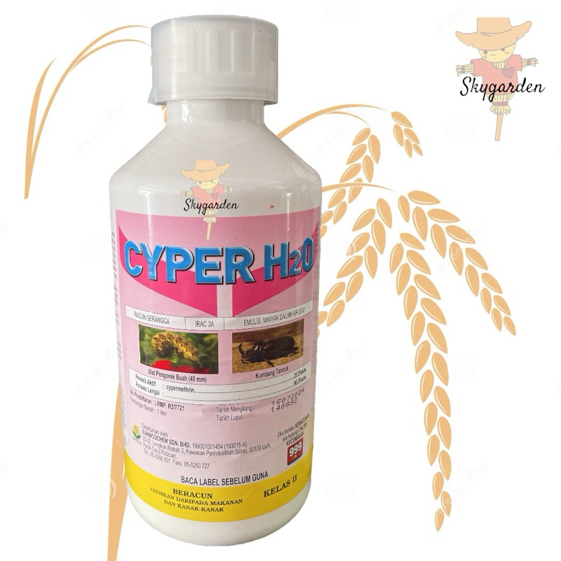1L CYPER H20 Cypermethrin Racun Ulat Pengorek Buah Kumbang ( READY ...
